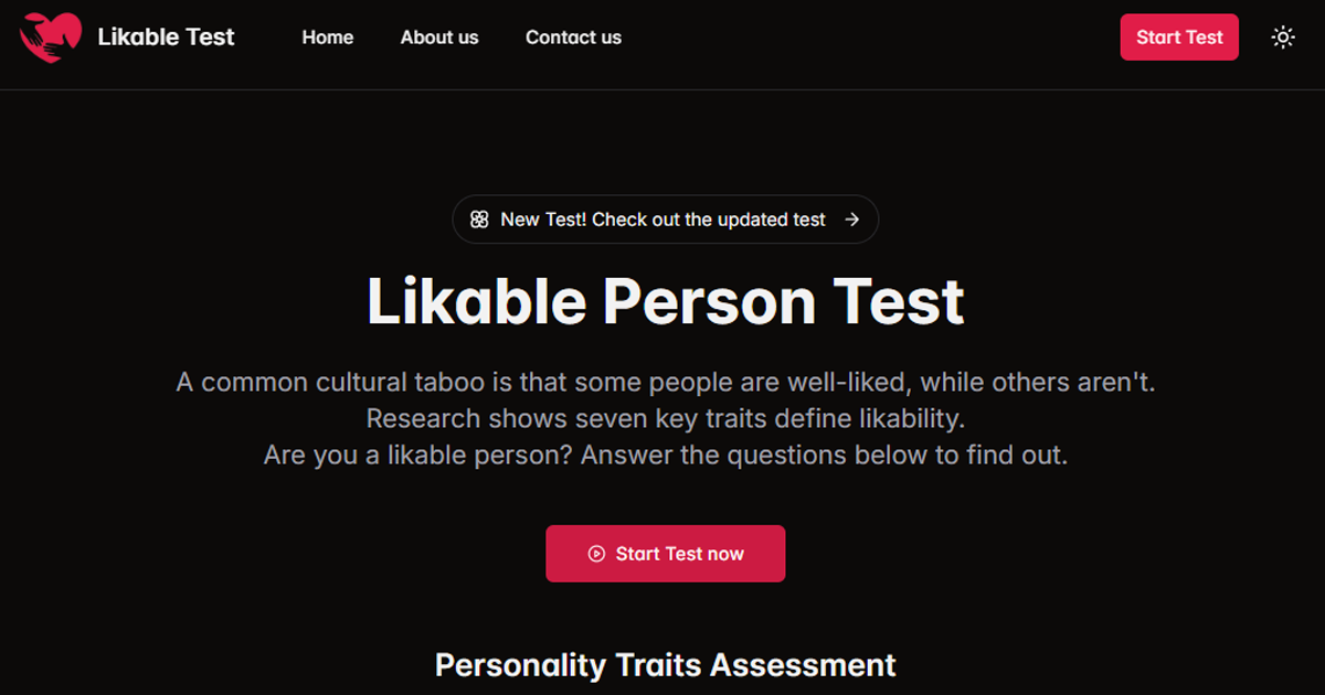 Likable Person Test - Discover Your Likability Score | Free Personality ...